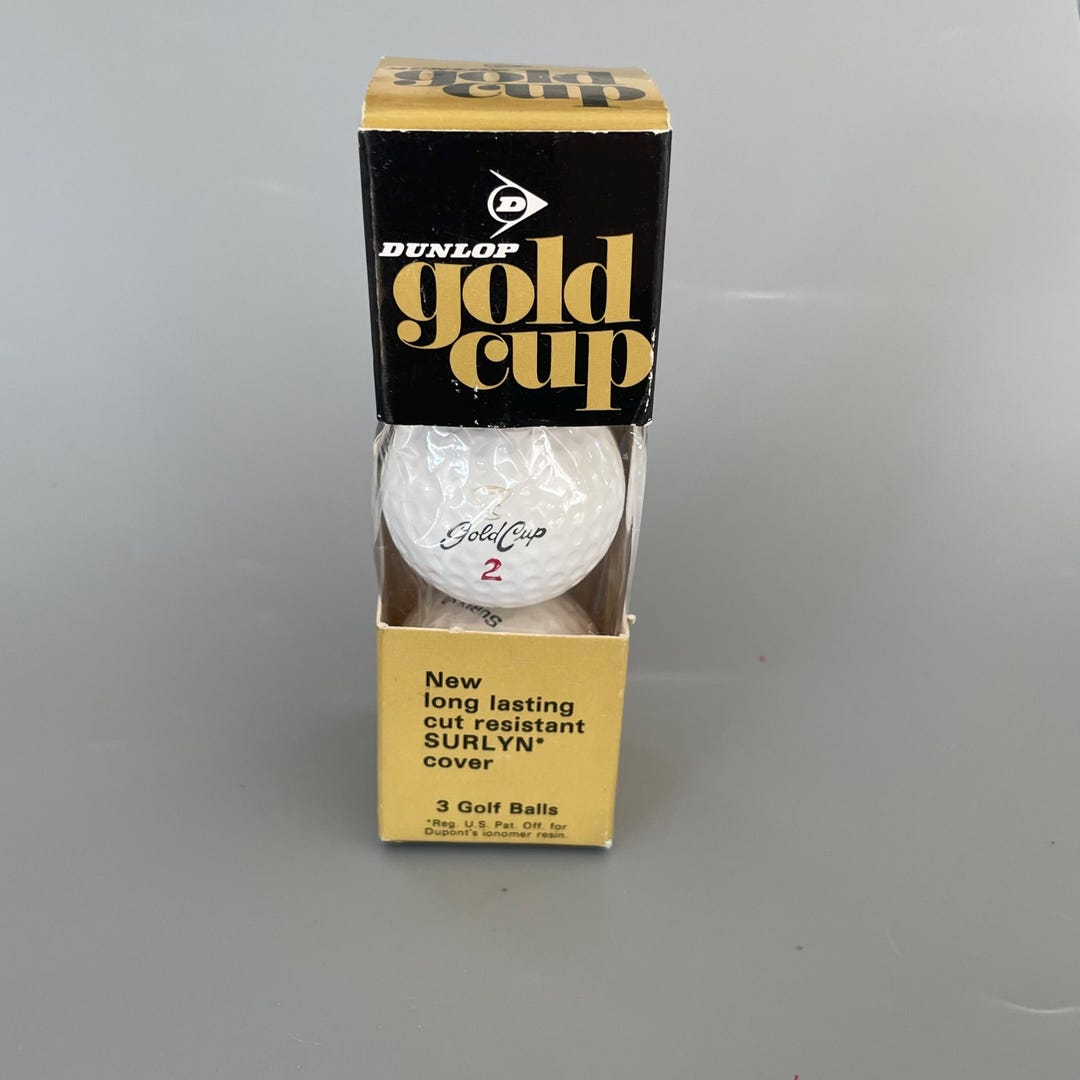 Vintage Sleeve Golf Balls, "dunlop Gold Cup #2", Surlyn, NOS, Vintage ...