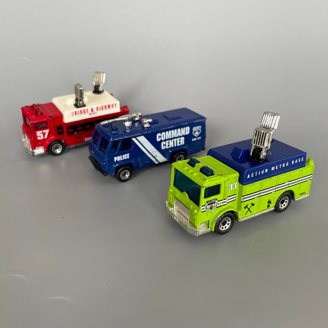 Vintage Matchbox Trucks/van, "command Center, Action Metro Base, Bridge ...