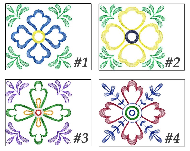 Embroidered Linen Kitchen Towel: Talavera Tile Design - Etsy