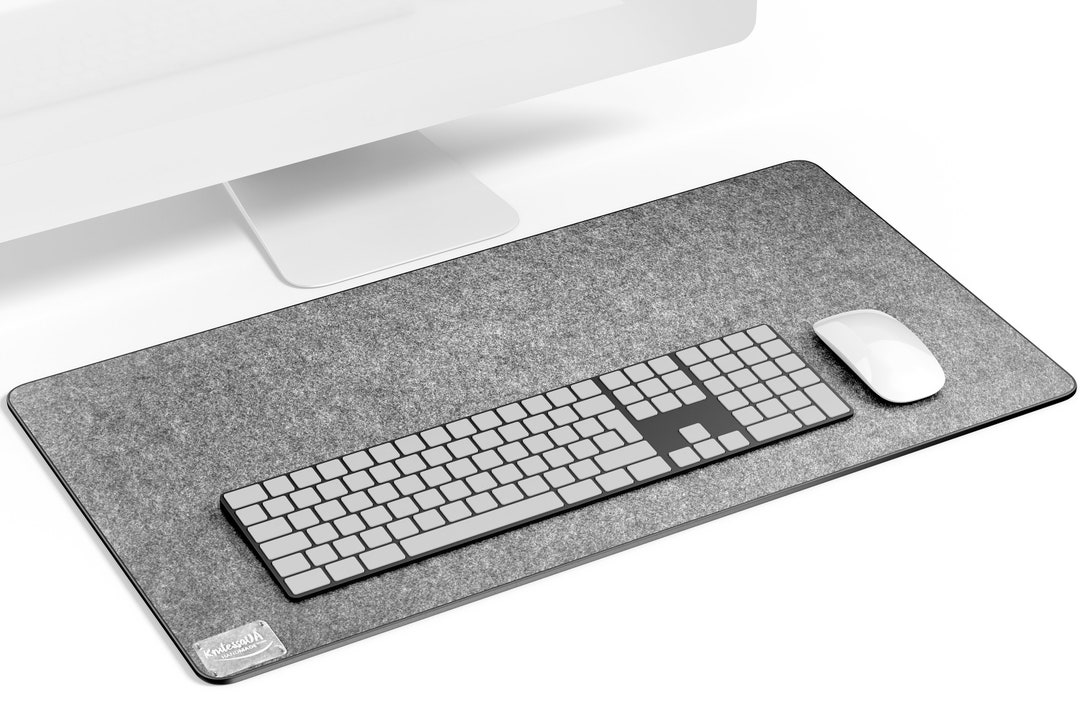Final Sale Dark Gray Felt Desk Mat: Large Mouse Pad, Custom Size - Etsy