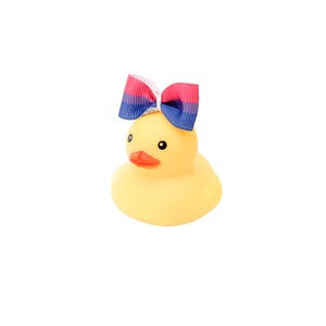 Pride Themed Yellow Rubber Duck Ducks Pink Purple Blue Striped Bisexual ...