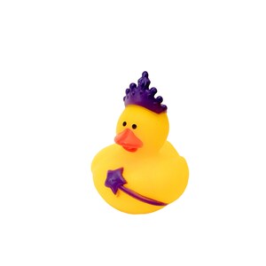 Princess Themed Yellow Rubber Duck Ducks Purple Pink Crown Individual ...