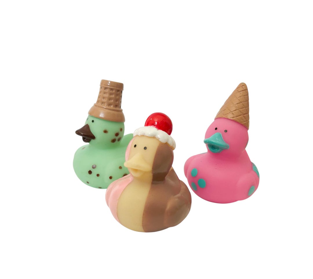 Sundae Ice Cream Cone Treats Themed Rubber Duck Ducks - Mint Chocolate ...