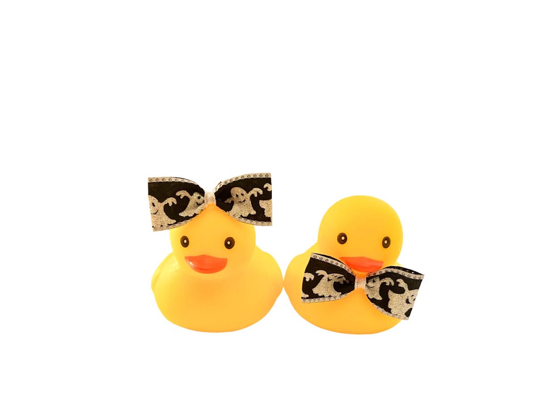 Ghost Themed Yellow Rubber Duck Ducks - White Black Goth Gothic ...