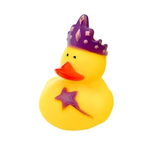 Princess Themed Yellow Rubber Duck Ducks Purple Pink Crown - Etsy