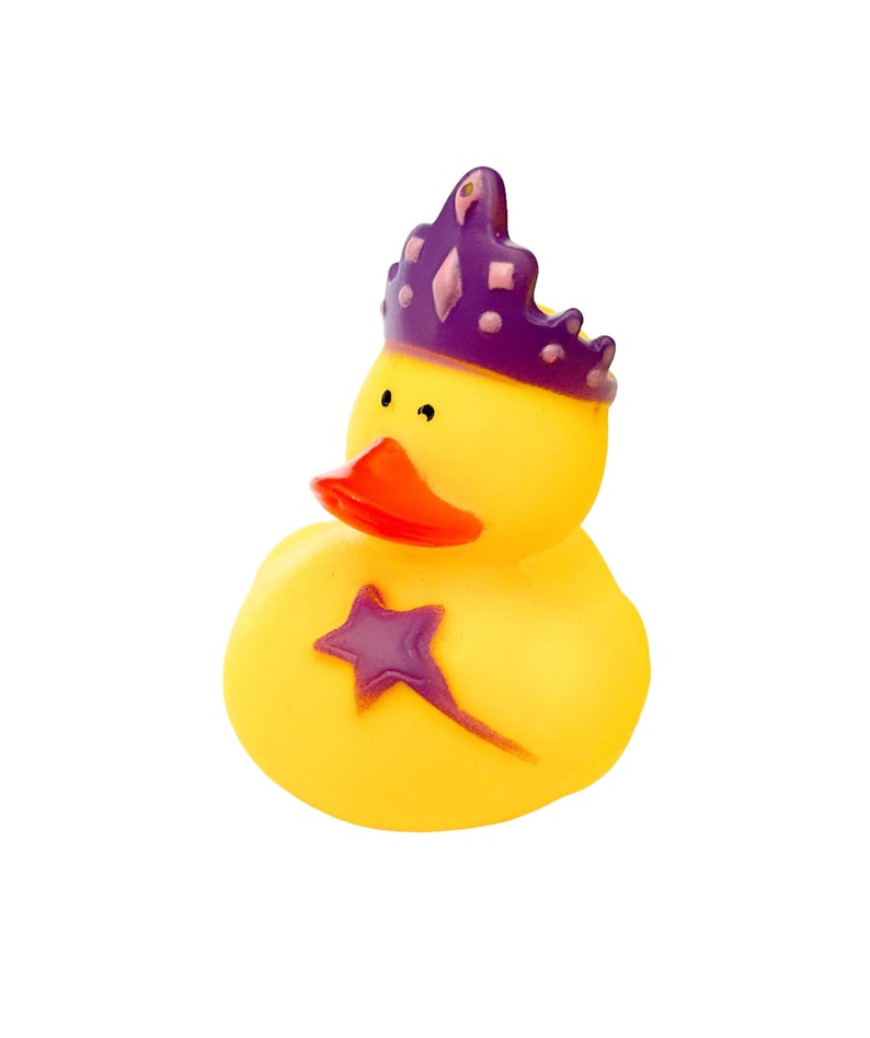 Princess Themed Yellow Rubber Duck Ducks Purple Pink Crown - Etsy