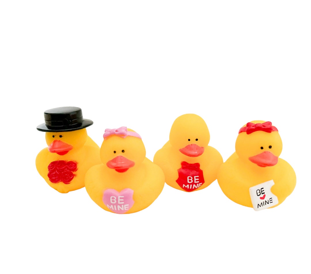 Valentines Day Themed Yellow Rubber Duck Ducks Love Roses Be Mine Heart ...