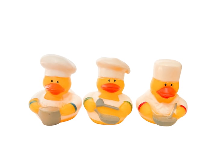 Chef Cooking Food Themed Rubber Duck Ducks - Kitchen Restaurant Baker ...