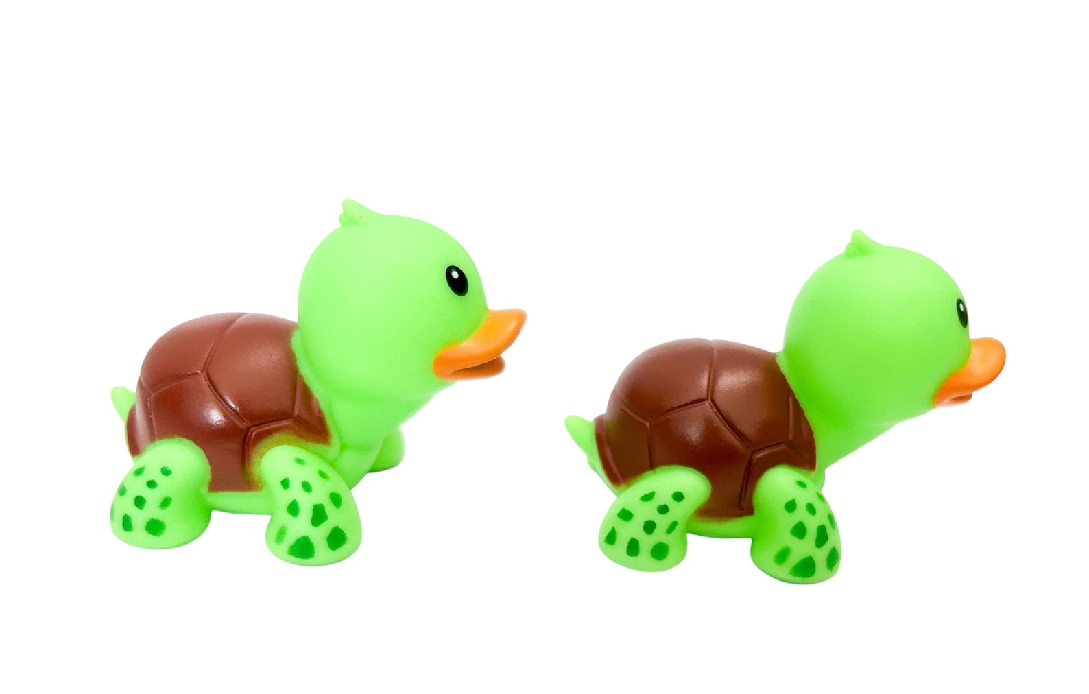 Bright Green Turtle Themed Rubber Duck Ducks - Reptile Animal Outdoors ...