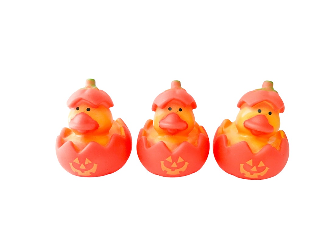 Fall Halloween Themed Pumpkin Yellow Rubber Duck Ducks - Spooky Cute ...