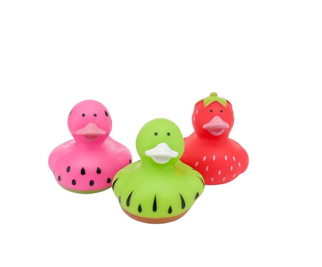 Summertime Fruit Themed Rubber Duck Ducks - Kiwi Strawberry Watermelon ...