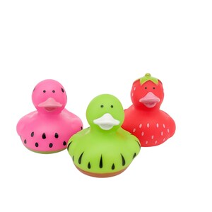 Summertime Fruit Themed Rubber Duck Ducks - Kiwi Strawberry Watermelon ...
