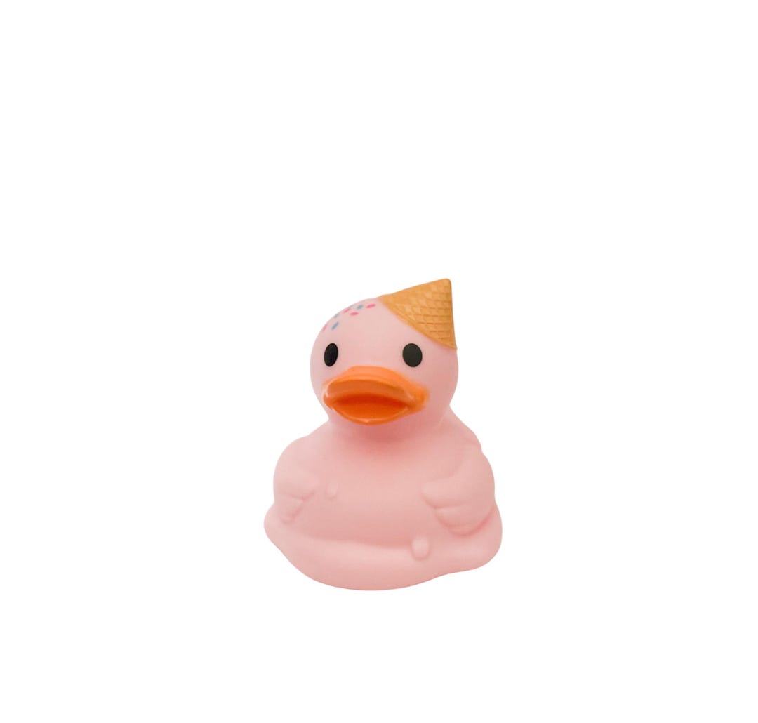 Ice Cream Melting Light Pink Sprinkles Cone Themed Rubber Duck Ducks ...