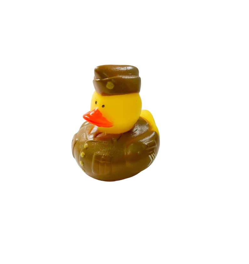 Military Uniform Themed Yellow Rubber Duck Ducks - Blue White Tan ...