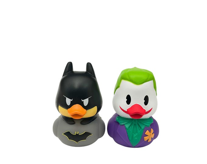 Comic Movie Character Themed Yellow Rubber Duck Ducks - Villain Bat ...