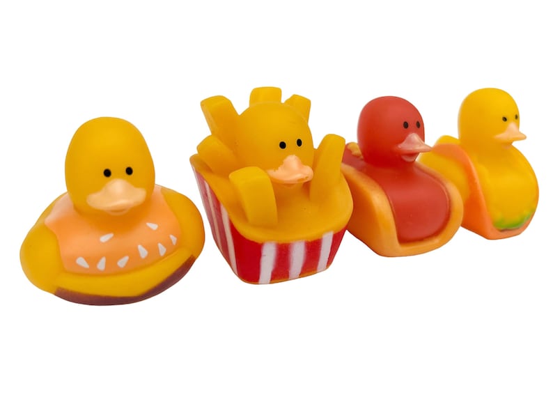 Yellow Food Themed Rubber Duck Ducks Hamburger Taco Hot Dog - Etsy