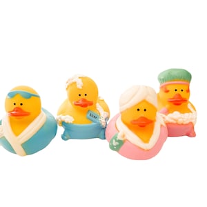 Bubbles Spa Day Robe Themed Yellow Rubber Duck Ducks Light Pink Baby ...