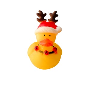 Christmas Winter Holiday Themed Yellow Rubber Duck Ducks - Santa Claus ...