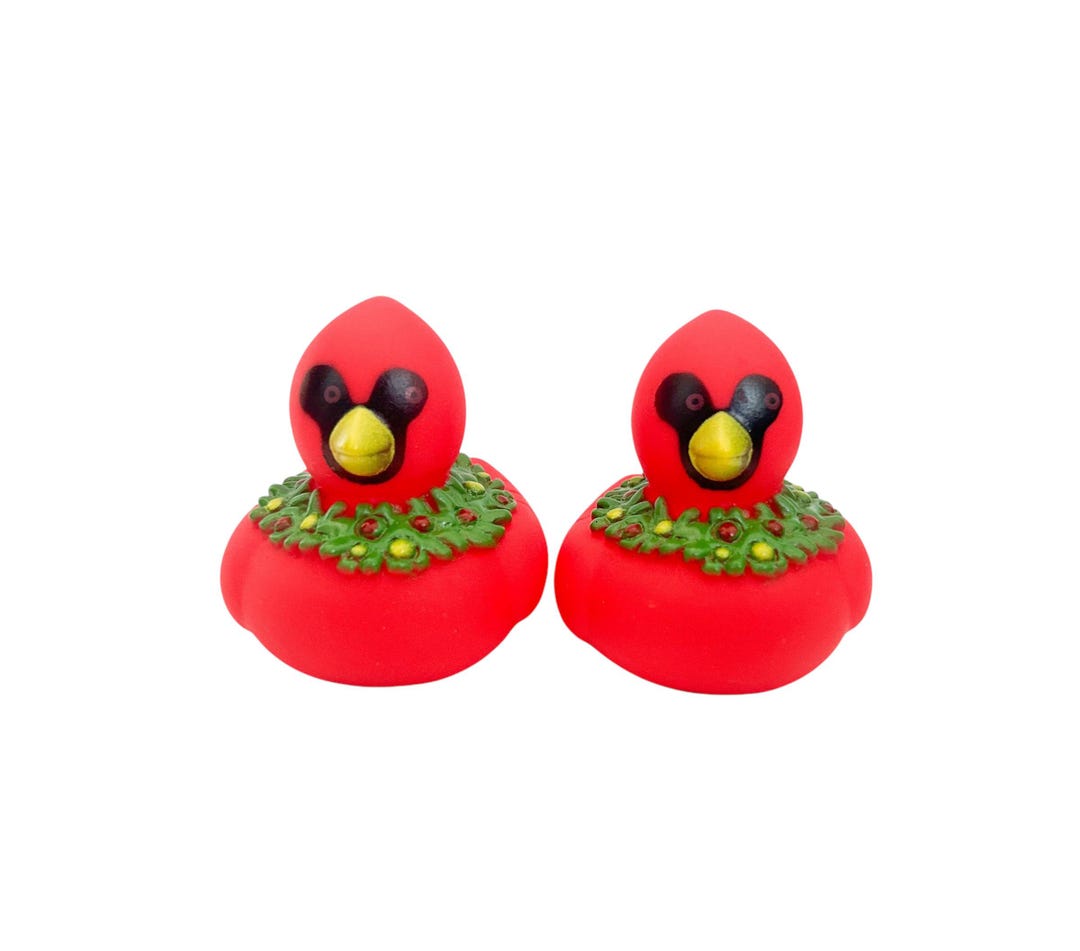Red Cardinal Bird Themed Multicolored Rubber Ducks - Animal ...