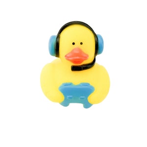 Gamer Gaming Themed Yellow Rubber Duck Ducks - Headset Games Game ...