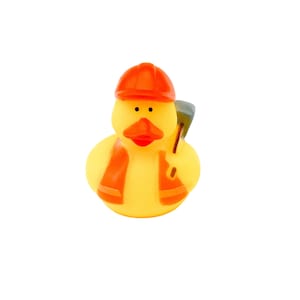 Construction Themed Yellow Rubber Duck Ducks - Hard Hat Orange ...