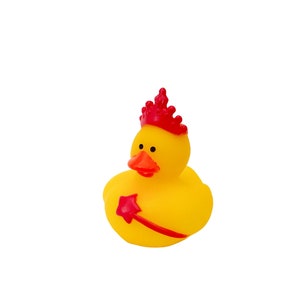 Princess Themed Yellow Rubber Duck Ducks Purple Pink Crown Individual ...