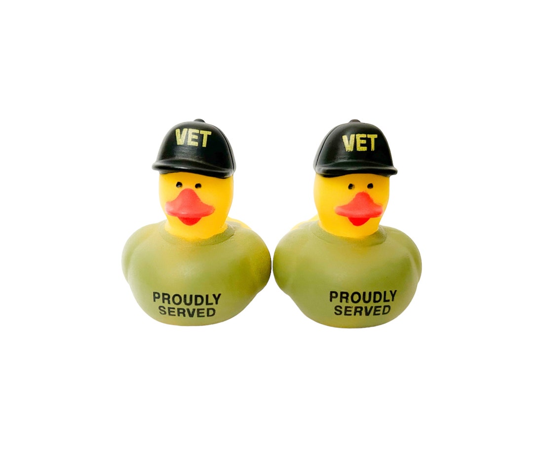 Military Vet Themed Yellow Rubber Duck Ducks Proudly Served Individual ...