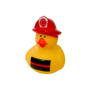 Firefighter Fireman Themed Yellow Rubber Duck Ducks - Thin Red Line ...
