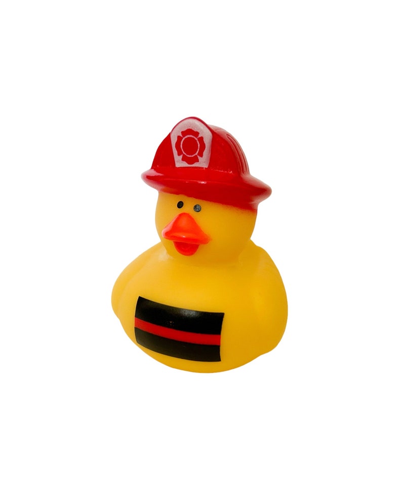 Firefighter Fireman Themed Yellow Rubber Duck Ducks Thin Red - Etsy