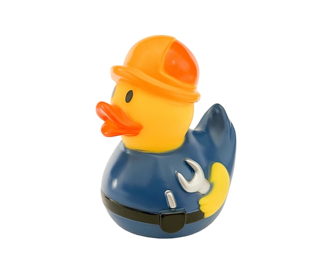 Occupation Wrench Mechanic Builder Themed Rubber Duck Ducks - Hard Hat ...