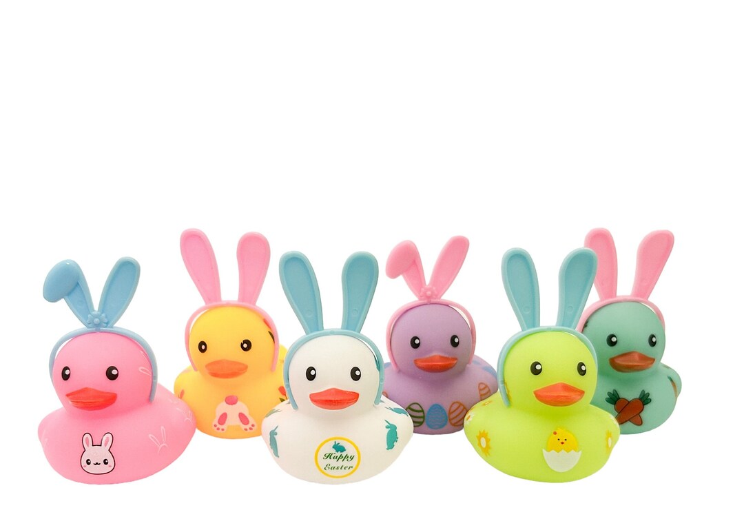Springtime Spring Easter Animal Themed Rubber Duck Ducks - Bunny Rabbit ...