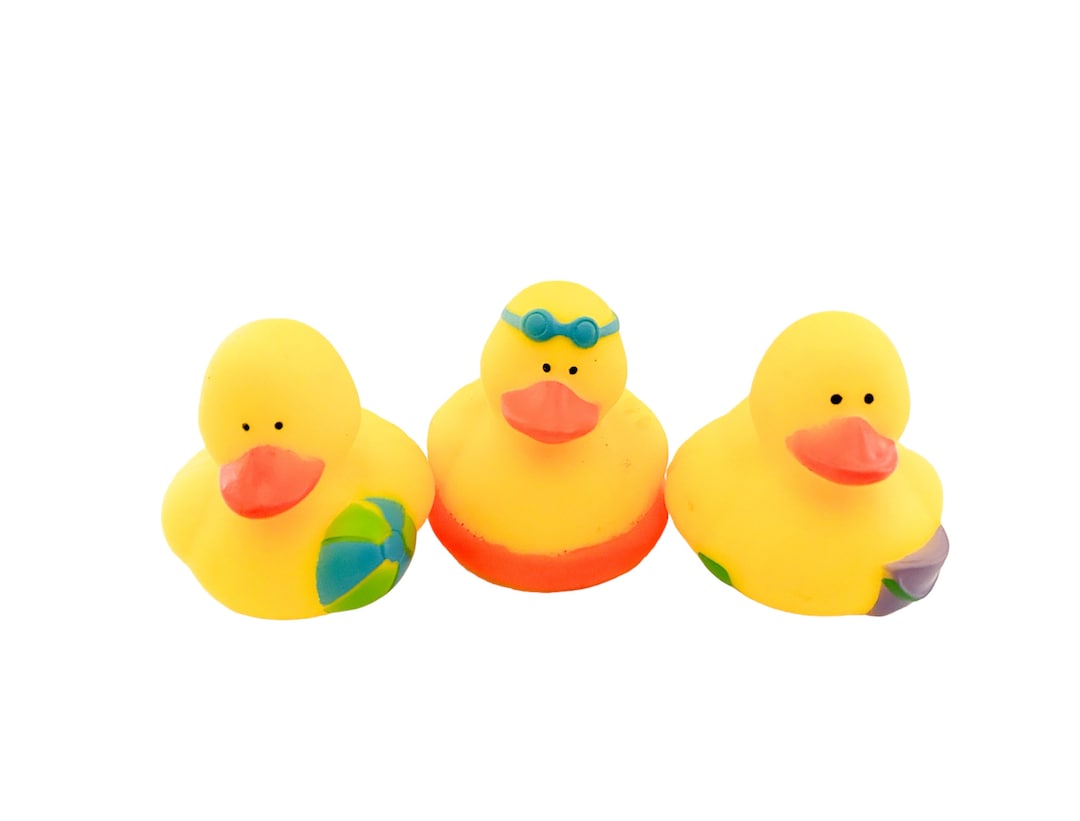 Pool Party Themed Yellow Rubber Duck Ducks Swimming Individual or Pack ...