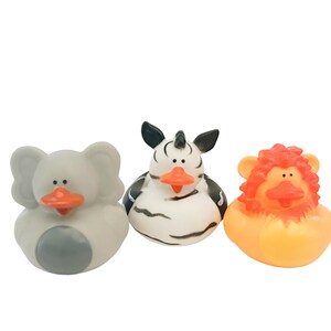 Safari Themed Rubber Duck Ducks - Wild Animals - Individual or Pack of ...