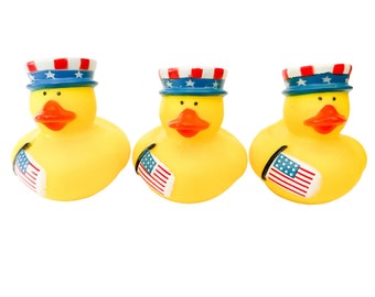 Patriotic Themed Colorful Rubber Duck Ducks - Liberty America ...