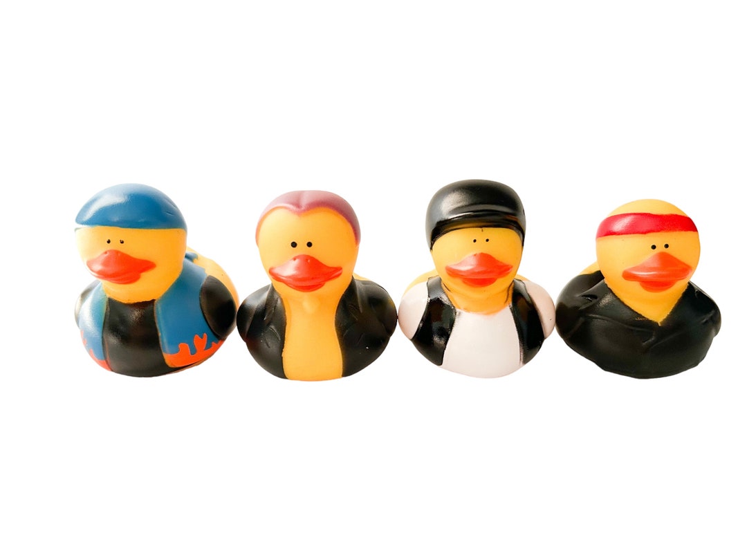 Biker Themed Rubber Duck Ducks Red Blue Black Motorcycle Individual or ...