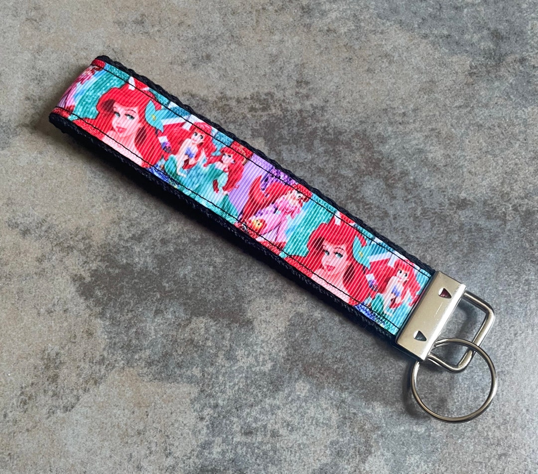 Red Princess Character Print Key Fob Wristlet 5 Inches / Key Fob ...