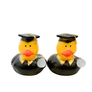 Graduation Cap and Gown Themed Yellow Rubber Duck Ducks Diploma High ...