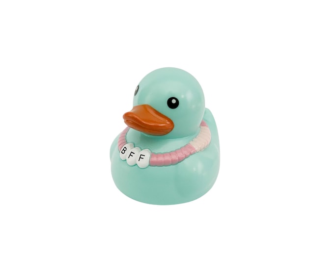Cute Blue BFF Pink Friendship Necklace Themed Rubber Duck Ducks ...