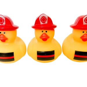Firefighter Fireman Themed Yellow Rubber Duck Ducks - Thin Red Line ...