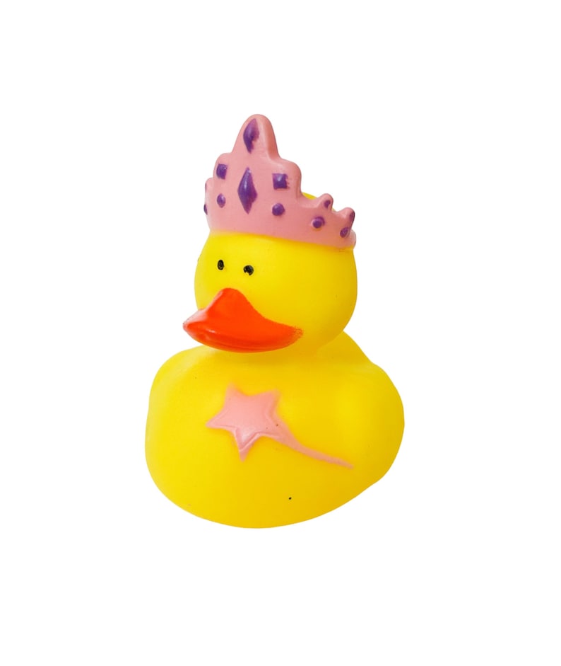 Princess Themed Yellow Rubber Duck Ducks Purple Pink Crown - Etsy