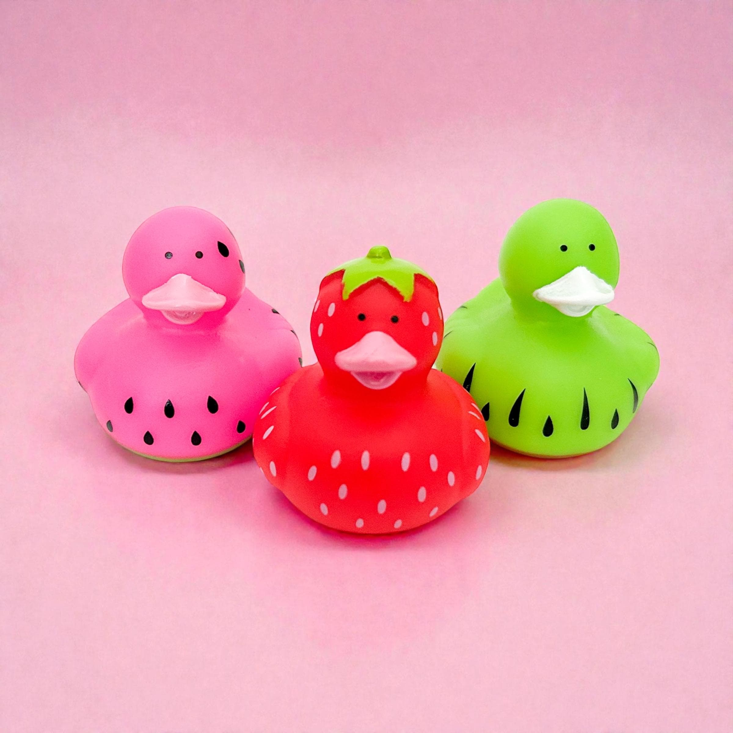 Summertime Fruit Themed Rubber Duck Ducks - Kiwi Strawberry Watermelon ...