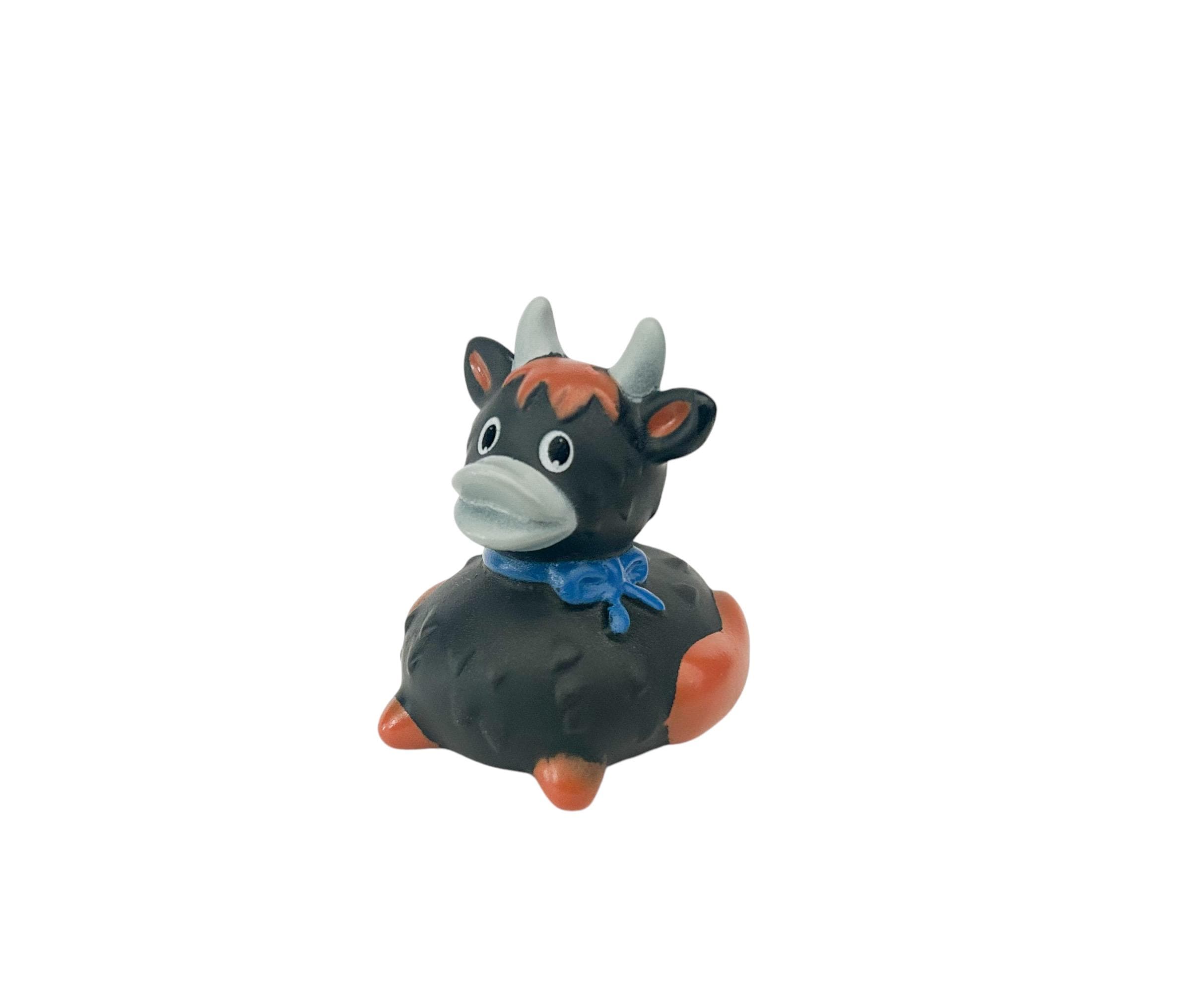 Highland Cow Themed Rubber Duck Ducks - Brown Tan Black - Farmer ...