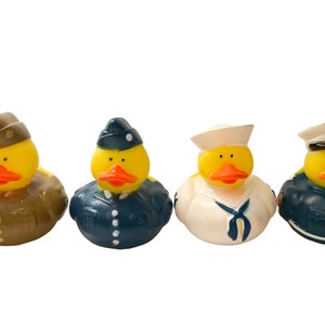 Military Uniform Themed Yellow Rubber Duck Ducks - Blue White Tan ...