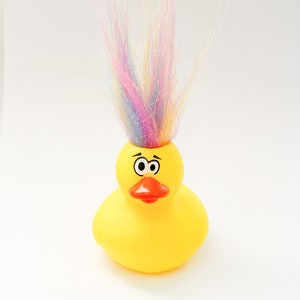 Crazy Hair Rubber Duck – Silly Multicolored Ducks - Pink Yellow Blue - Etsy