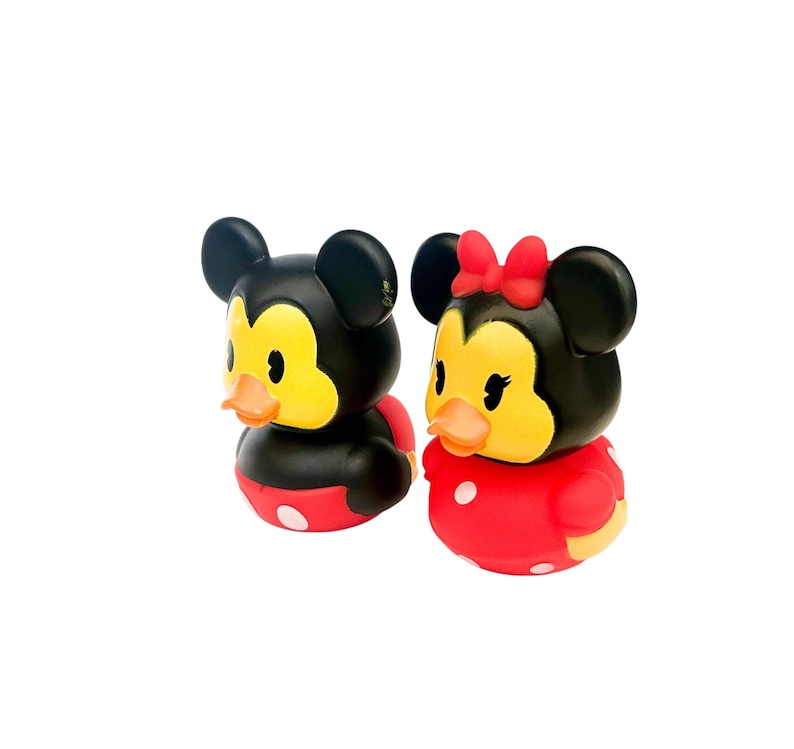 Character M Mouse Themed Yellow Rubber Duck Ducks - Red Black Polka Dot ...