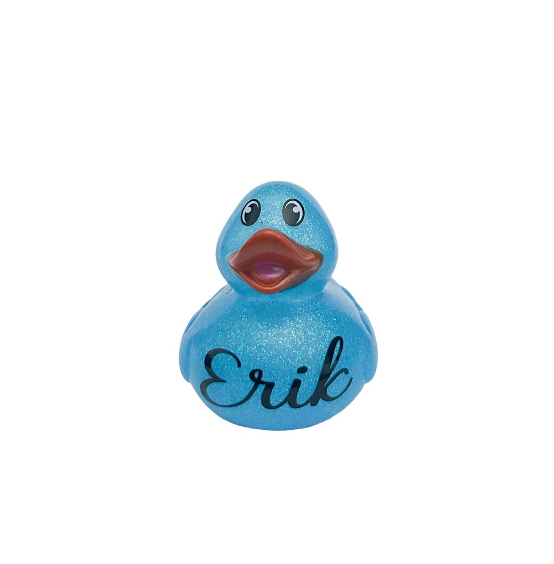 Personalized Name Pick Color Themed Rubber Duck Ducks - Custom Glitter ...