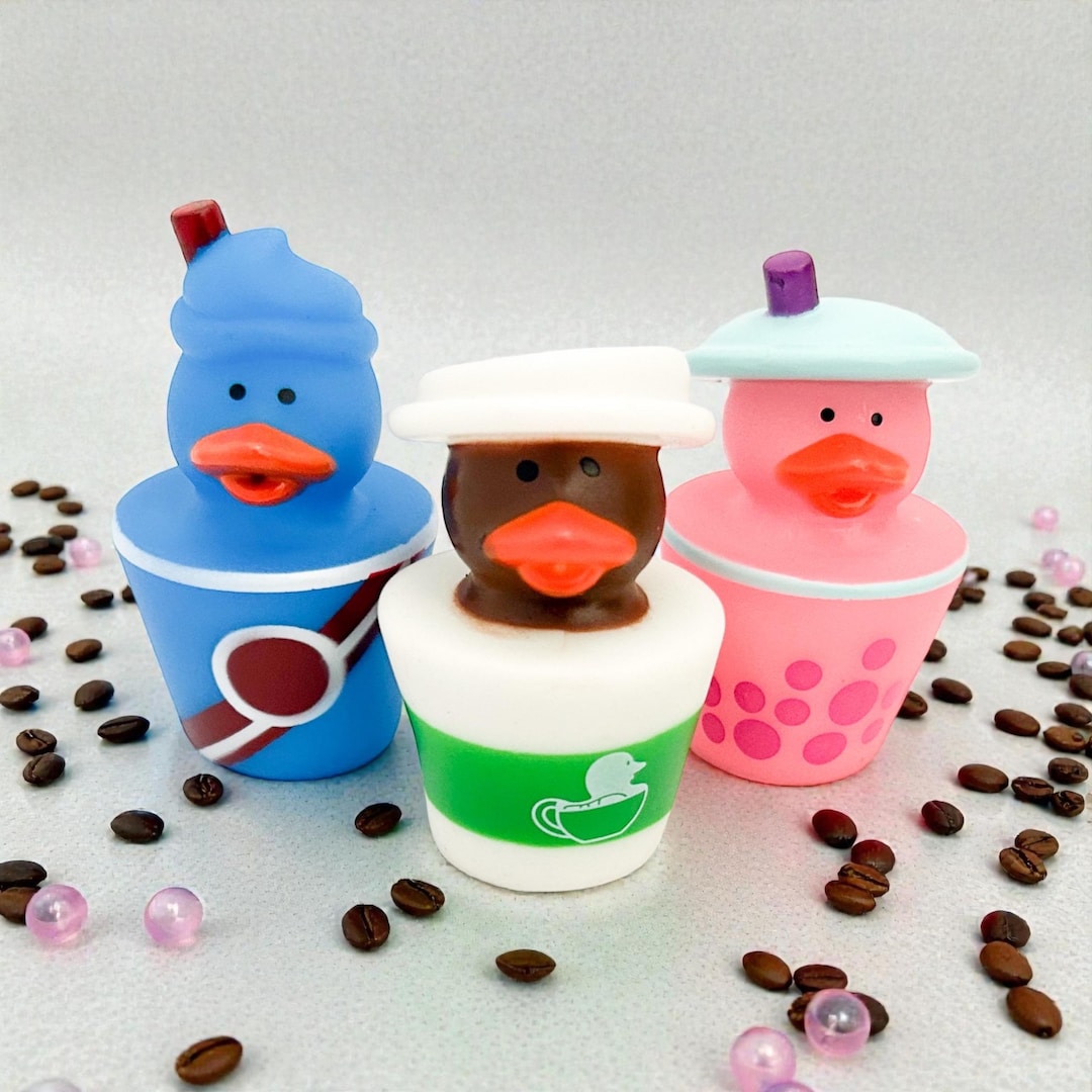 Drink-themed Rubber Duck – Boba Tea, Slushie, Coffee - Boba Kawaii Anime - Etsy