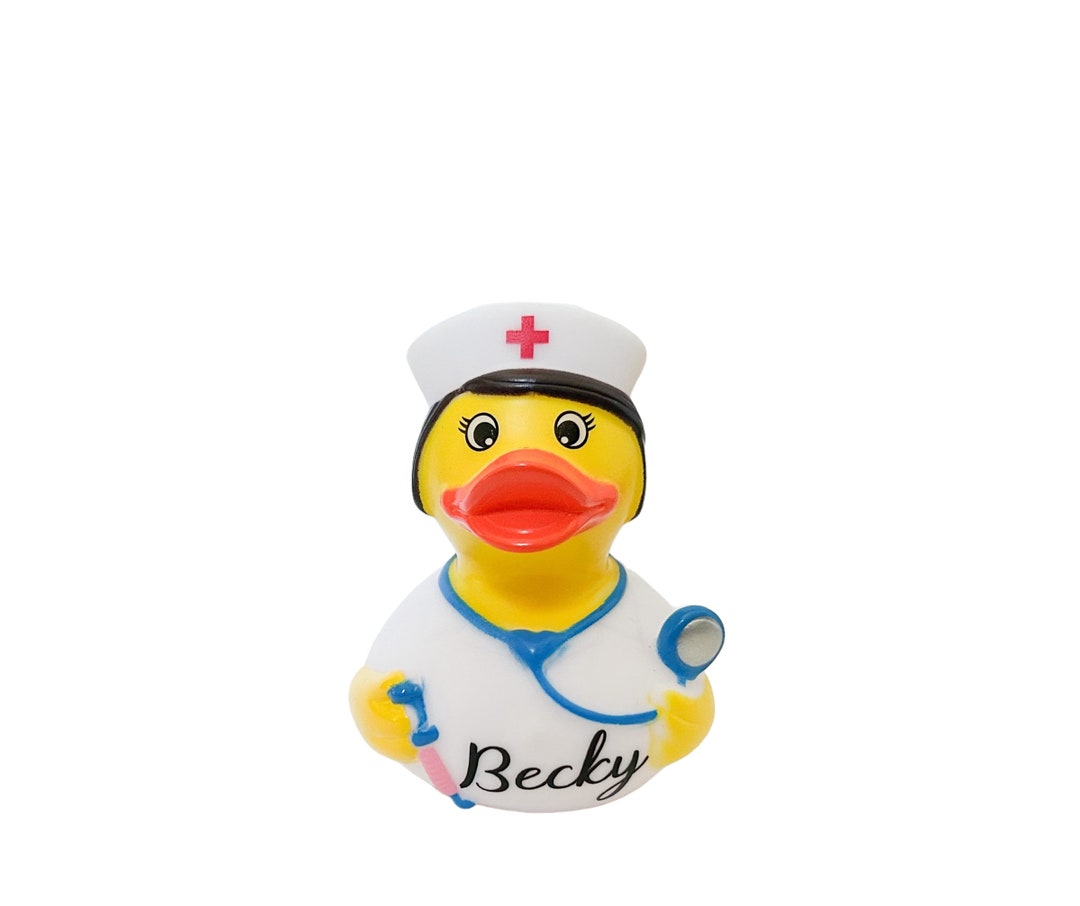 Personalized Name Nurse Yellow Themed Rubber Duck Ducks - CN RN Medical ...