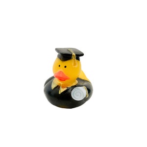 Graduation Cap and Gown Themed Yellow Rubber Duck Ducks Diploma High ...