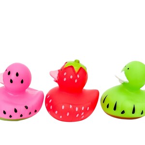 Summertime Fruit Themed Rubber Duck Ducks - Kiwi Strawberry Watermelon ...